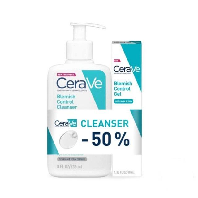 CERAVE GEL ZA KOŽU SKLONU NEPRAVILNOSTIMA 40 ML + GEL ZA ČIŠĆENJE 236 ML PROMO