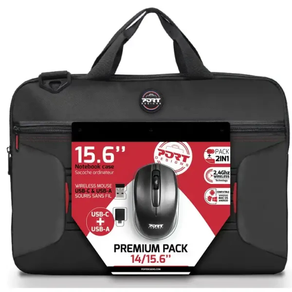 Torba za laptop 1415.6 Port Designs Premium Pack + miš