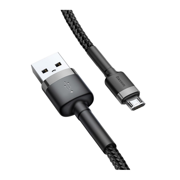 Kabel Baseus cafule Micro USB 2.4A 0.5m sivo-crni