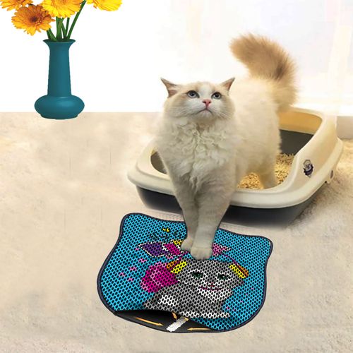 Kdkafa0245 Multicolor Cat Litter Mat