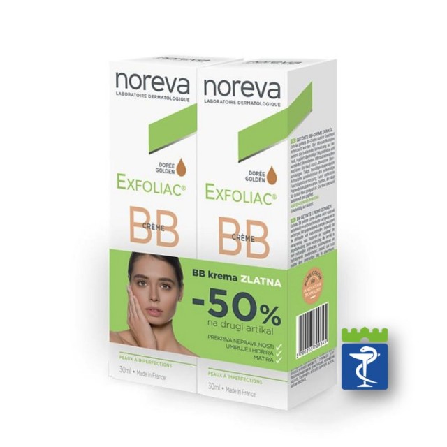 NOREVA EXFOLIAC BB TONIRANA KREMA ZLATNA 1+50%