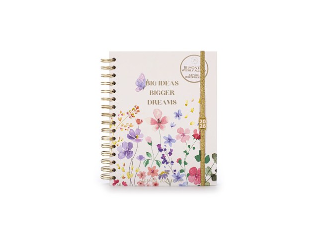 Datumirana agenda sa spiralom - Weekly, 18 month, Big Ideas Bigger Dreams