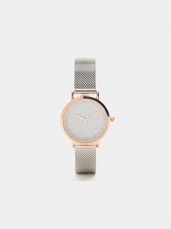 TWO-TONE MESH WATCH