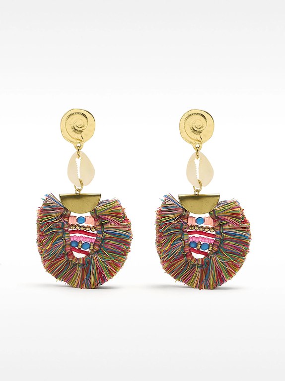 EARRINGS WITH MULTICOLOR FRINGES
