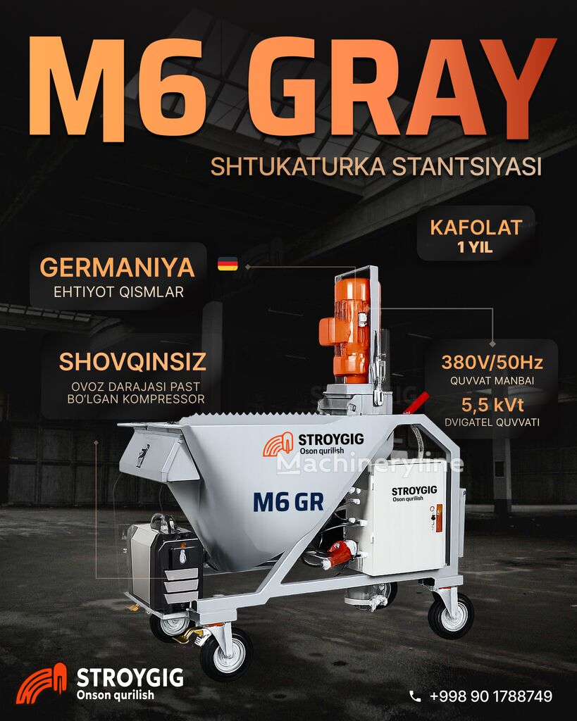 Nova M6 GRAY mašina za malterisanje