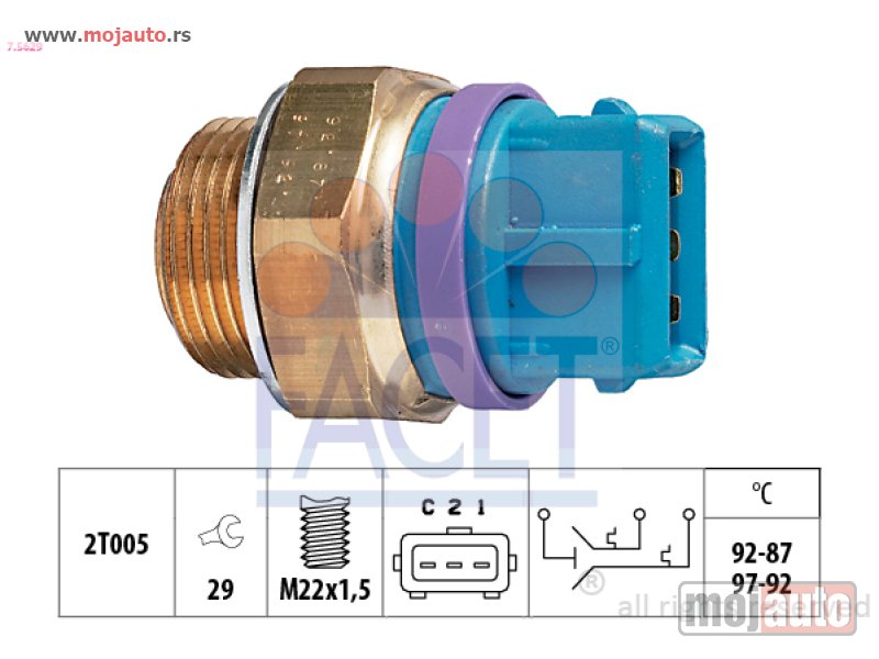 Pezo 205,309,405 Termodavac Ventilatora Motora,NOVO