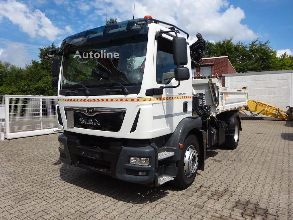 MAN TGM 15.290 - 3 way tipper+crane kiper