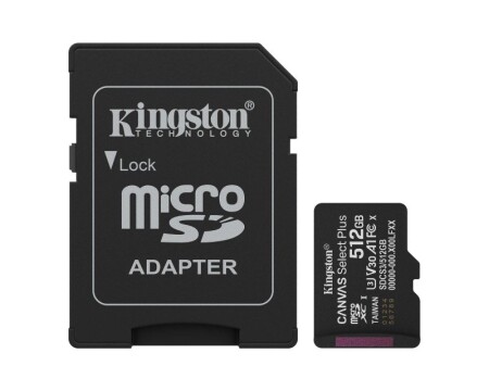 KINGSTON - Memorijska kartica U1 V10 SDXC 512GB Canvas Select Plus G3 150R SDCS3/512GB + adapter