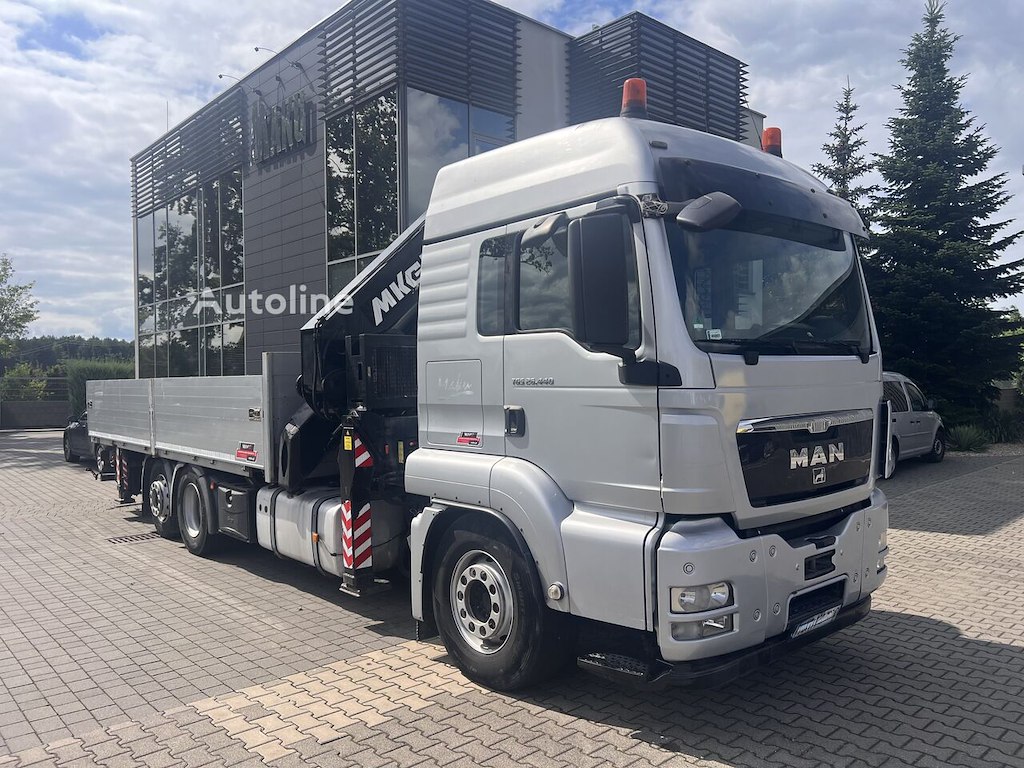 MAN TGS26.440 Kran HLK591SHP Top kamion s ravnom platformom