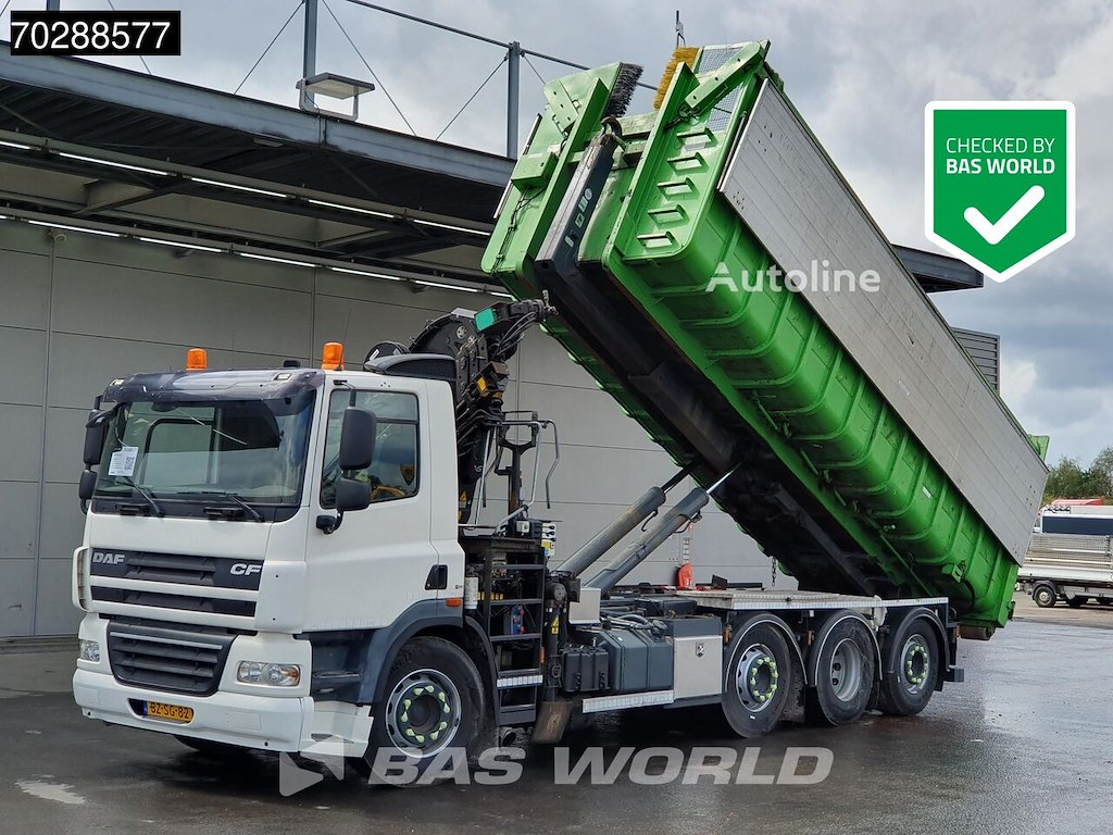 DAF CF85.360 8X2 NL-Truck HIAB 211 E-3 Hipro Crane + Hooklift Lift+s kamion rol kiper