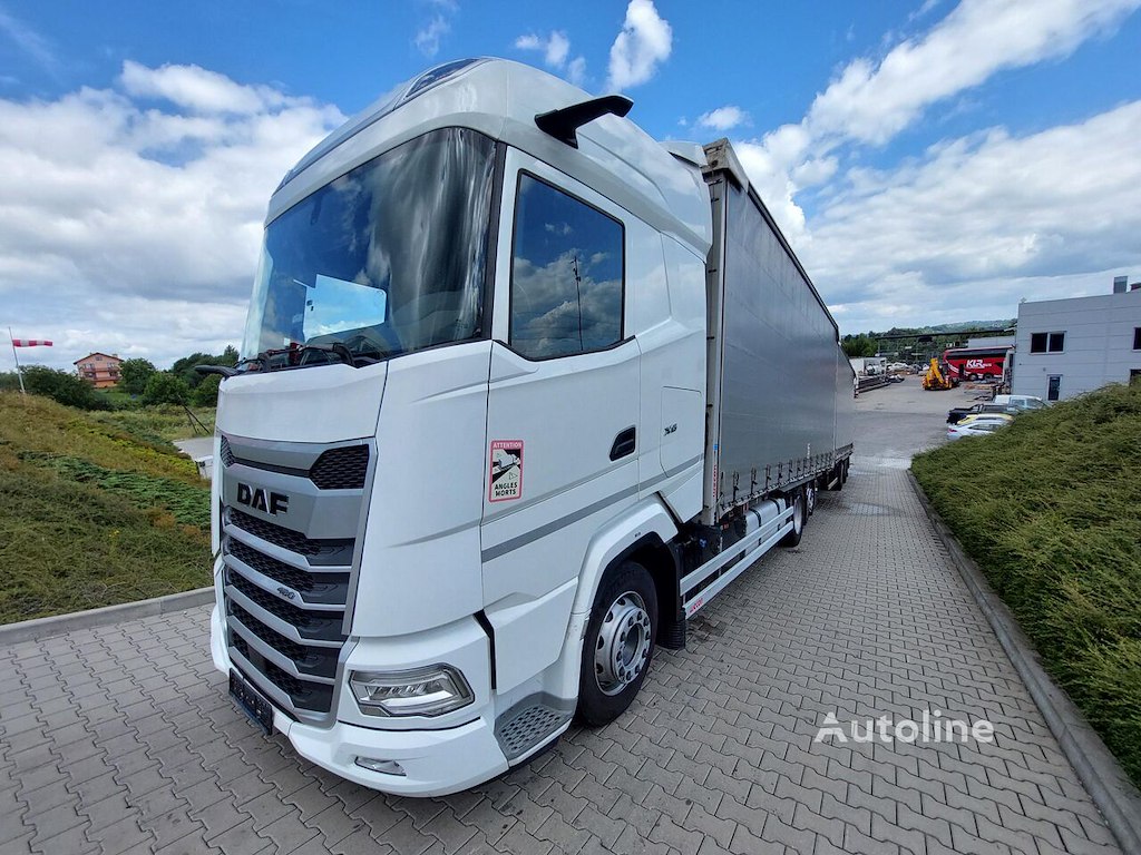 DAF XG 480 FAR kamion sa klizna zavesa cerada + prikolica sa kliznom ceradom