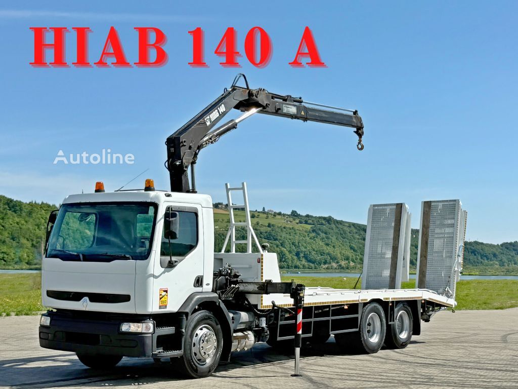 Renault KERAX 320 DCI* ABSCHLEPPWAGEN 7,35m + HIAB 140A šlep auto