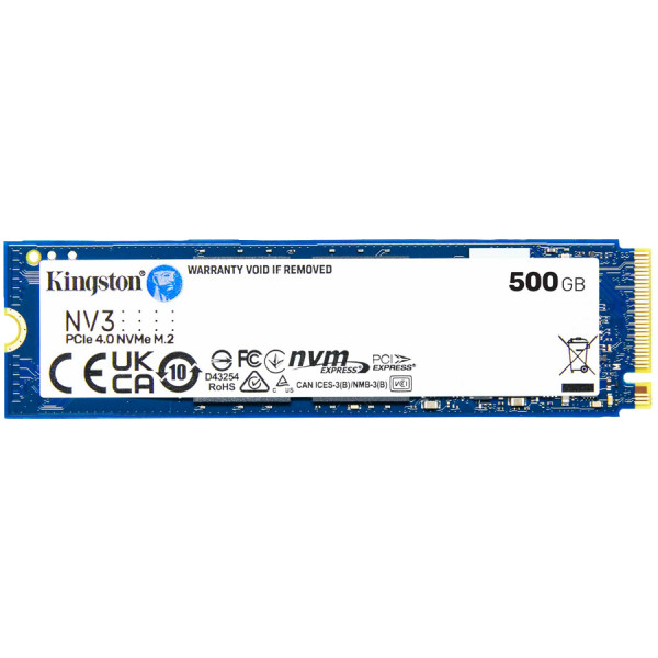 Kingston SSD 500GB NV3 M.2 2280 PCIe 4.0 NVMe SSD , EAN: 740617344806 ( SNV3S500G )