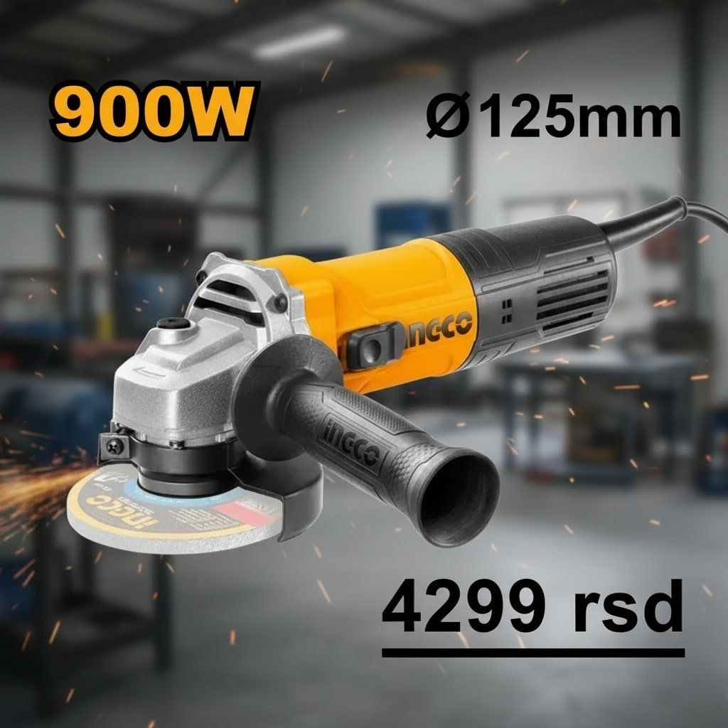 Ingco Ugaona brusilica 125mm 900W AG90028