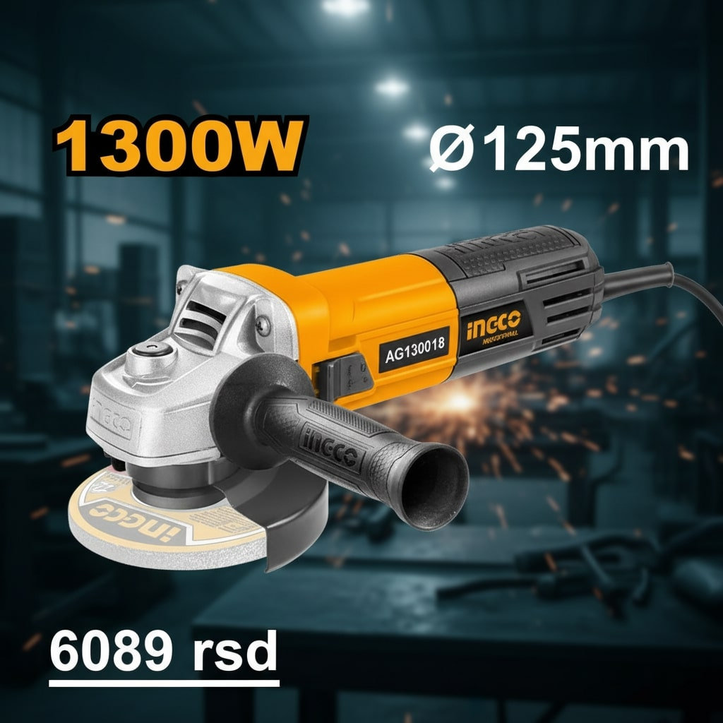 Ingco Ugaona brusilica 125mm 1300W AG130018