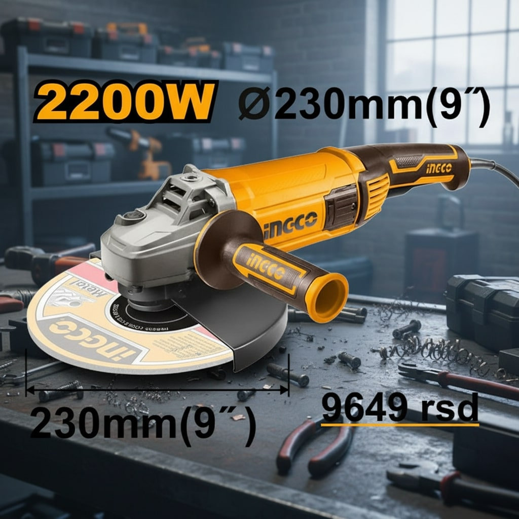 Ingco Ugaona brusilica 230mm 2200W AG220018