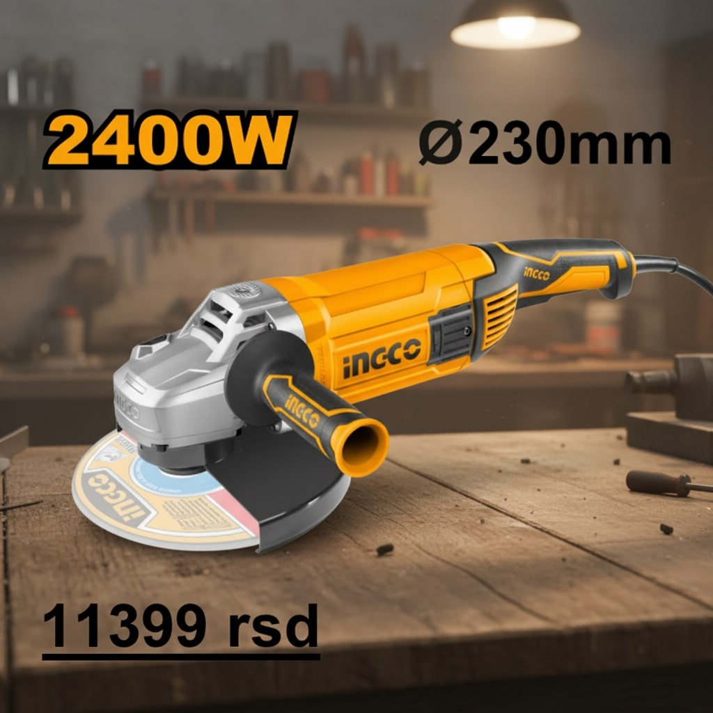 Ingco Ugaona brusilica 230mm 2400W AG24008E