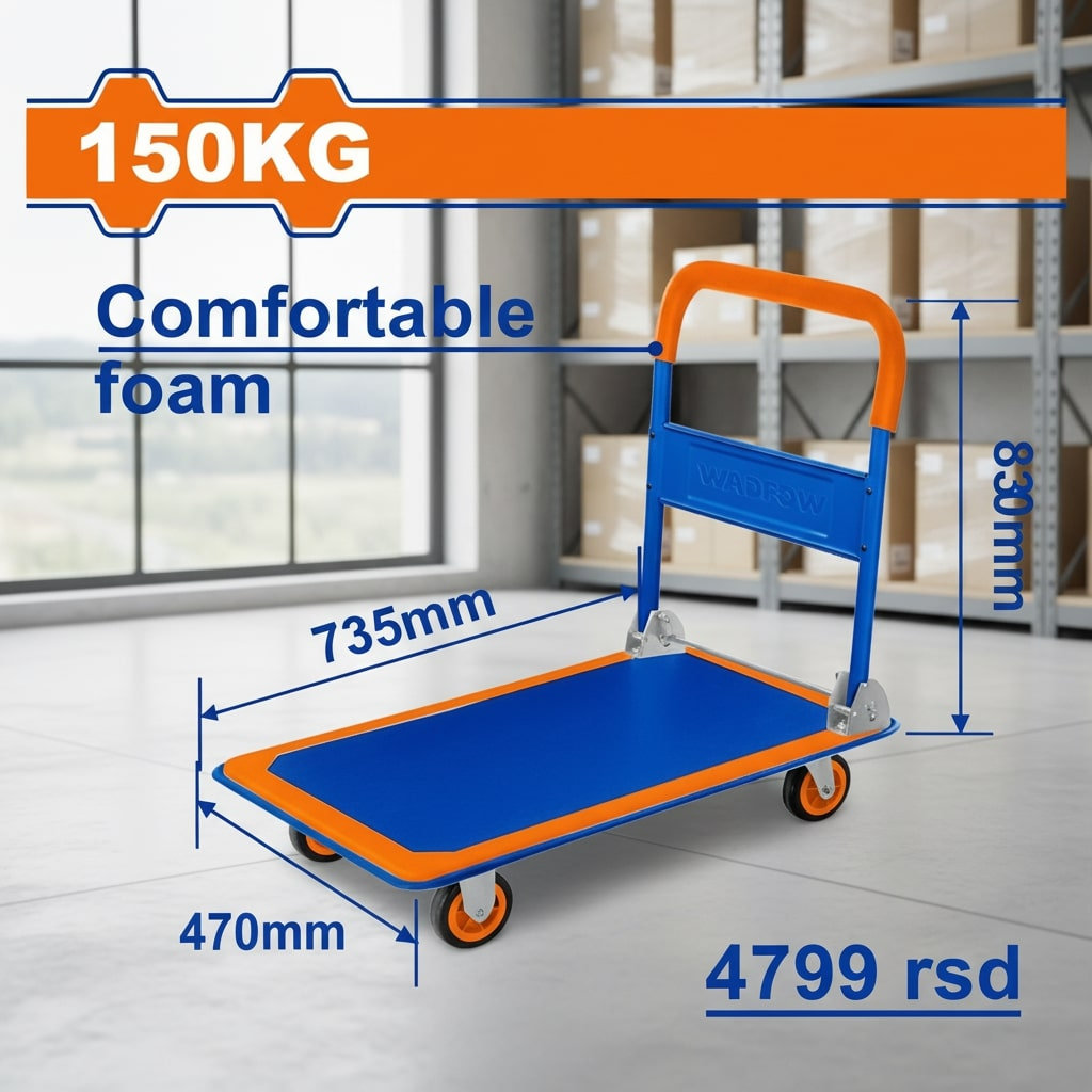 WWB1315 RUČNA TRANSPORTNA PLATFORMA SKLOPIVA 150kg WADFOW