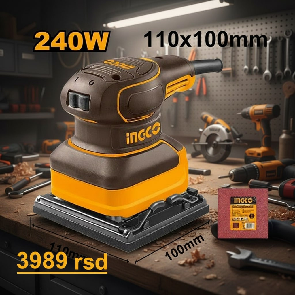 Ingco Šlajferica – ekscentrična brusilica 240W PS2416