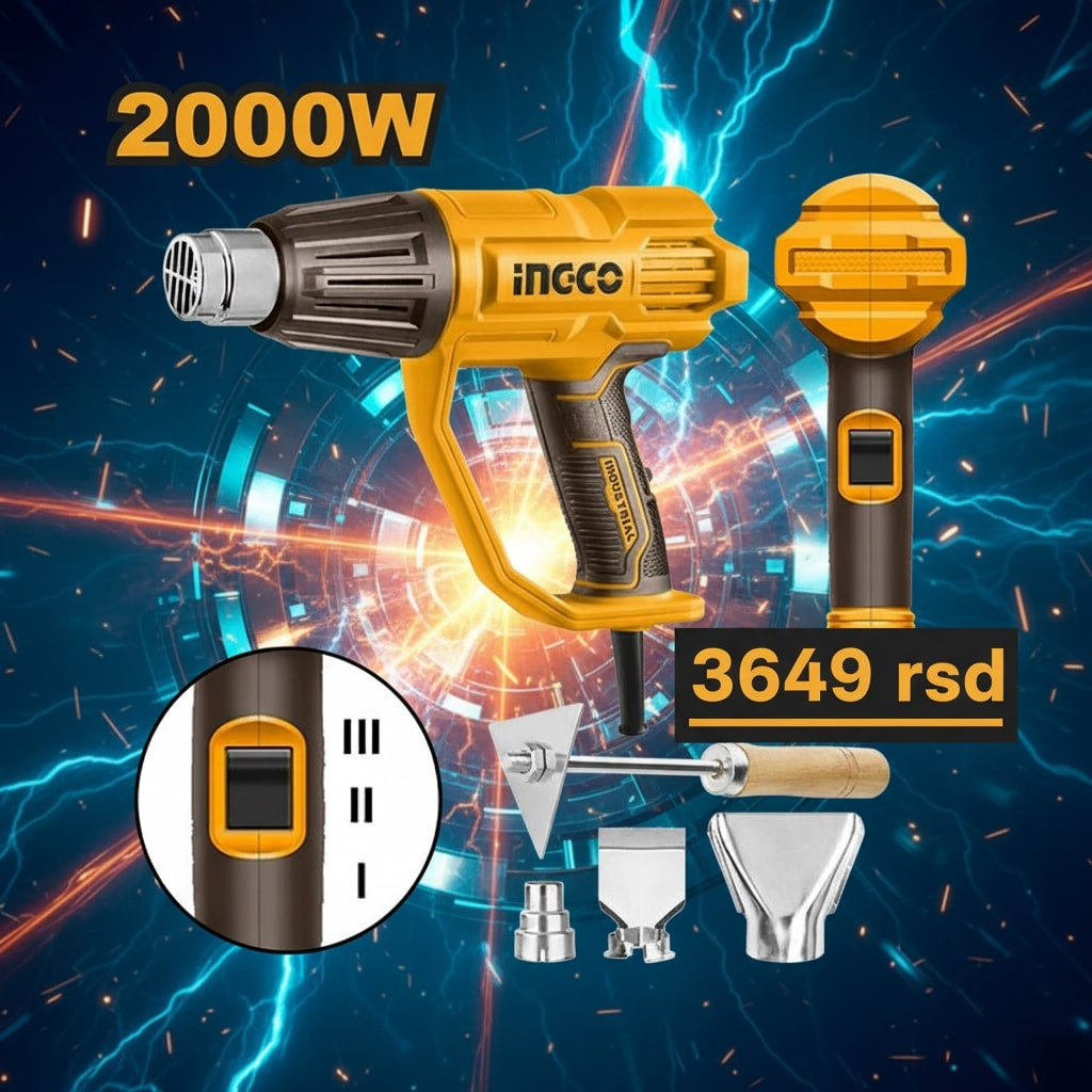 Ingco Pištolj vrelog vazduha 2000W HG200047