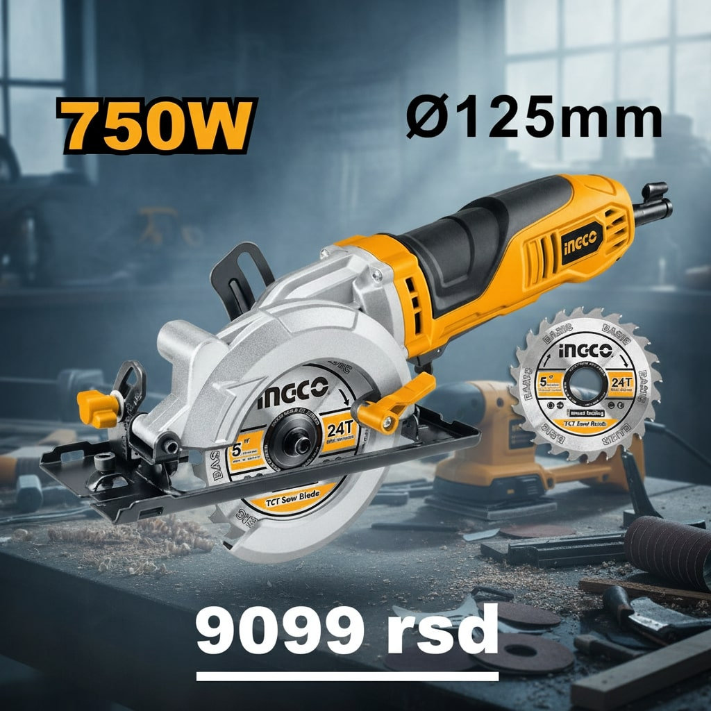 Ingco Električna mini cirkularna testera 750W MFS1251