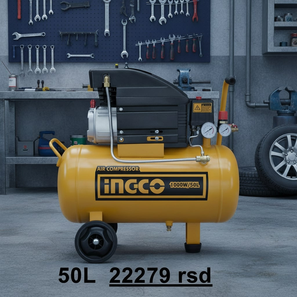 Ingco Kompresor vazduha 50L 1KW AC255081E