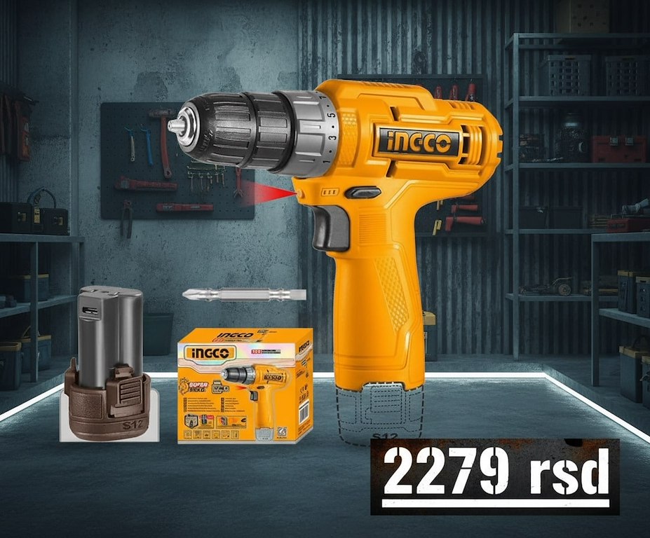 Ingco Aku bušilica 20Nm 12V CDLI12415