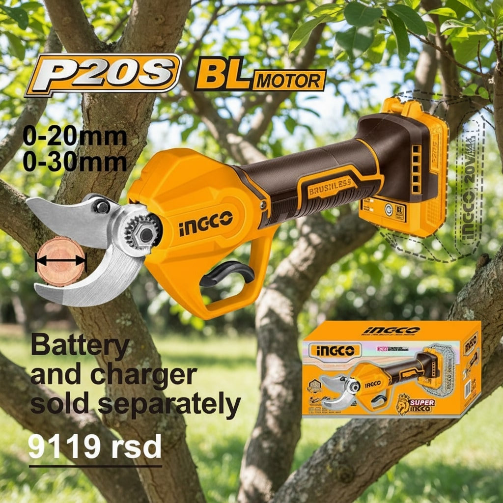 Ingco Aku makaze za orezivanje 0-30mm CSSLI20308
