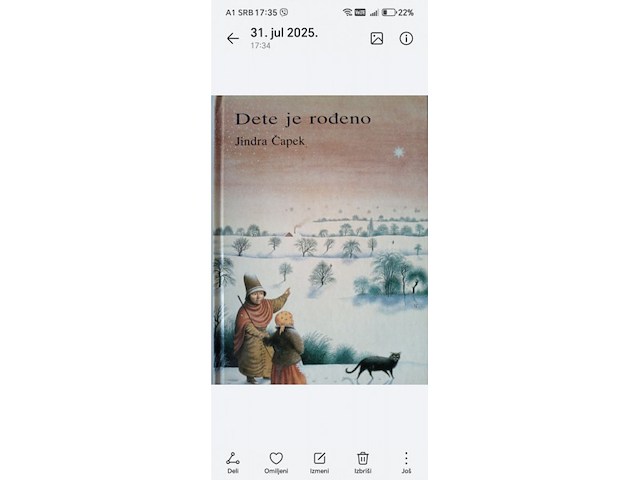 Dete je rođeno, Jindra Čapek