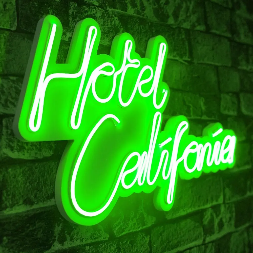 Wallity Dekorativna LED rasveta Hotel California, 31x51x2cm, Zelena