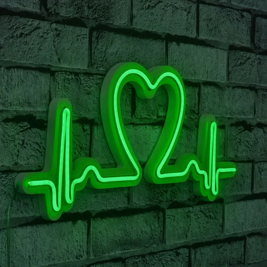 Wallity Dekorativna LED rasveta Love Rhythm, 51x21x2cm, Zelena