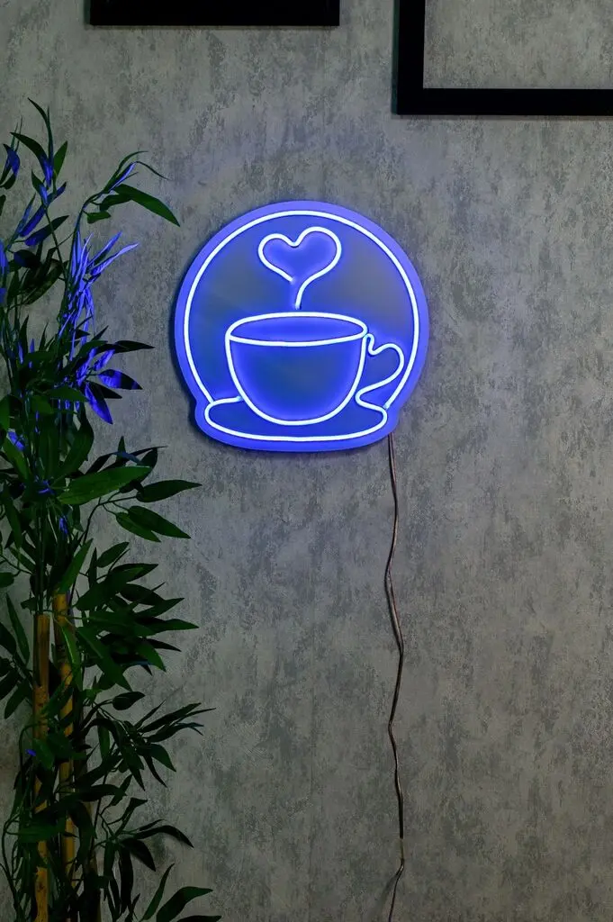 Wallity Dekorativna LED rasveta Coffee Cup, 30x30.5cm, Plava