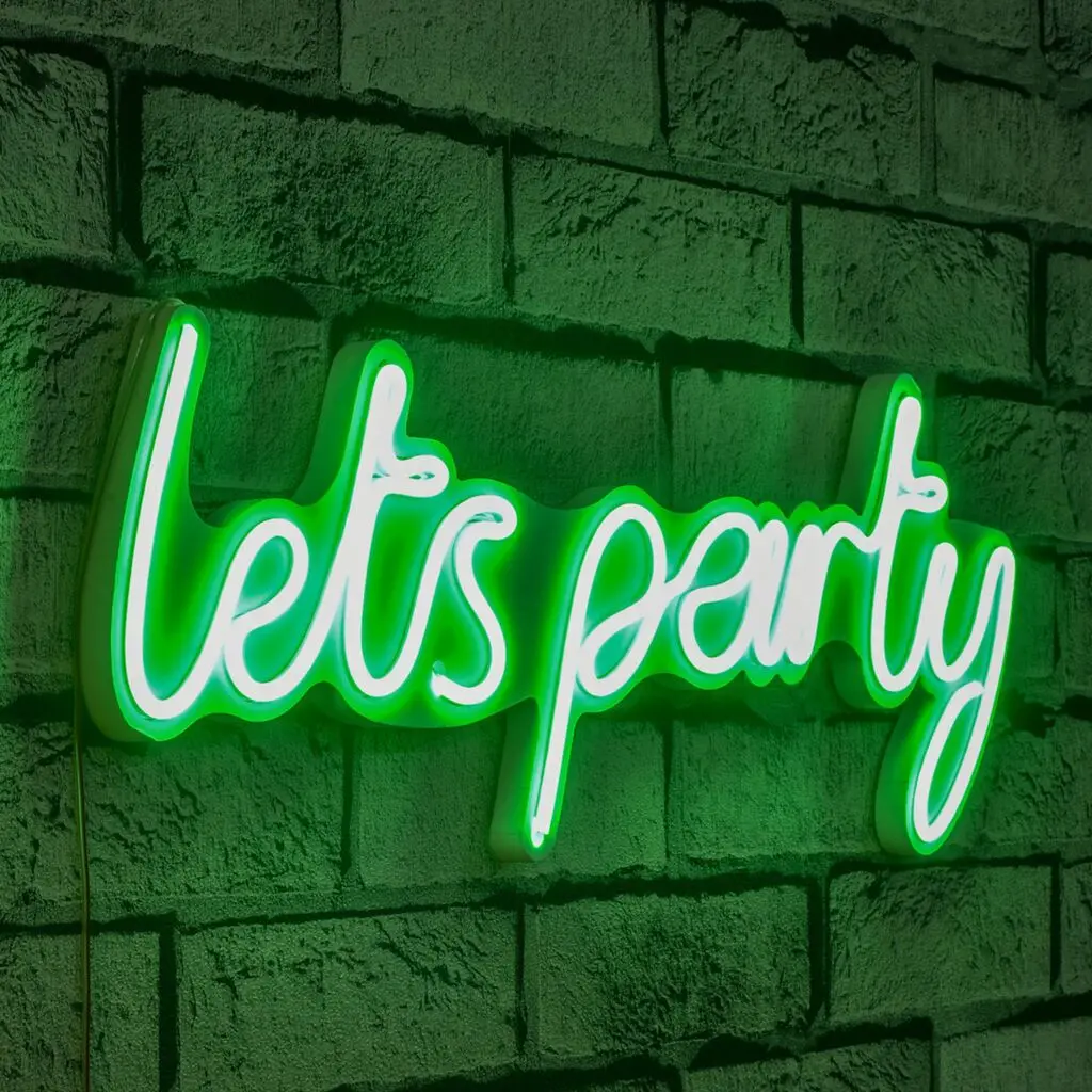 Wallity Dekorativna LED rasveta Lets Party, 57x17x2cm, Zelena