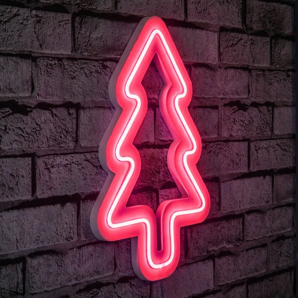 Wallity Dekorativna LED rasveta Christmas Pine, 21x30x2cm, Roze