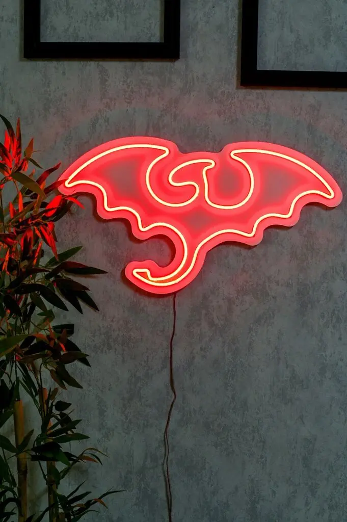 Wallity Dekorativna LED rasveta Dragon, 30x55cm, Crvena