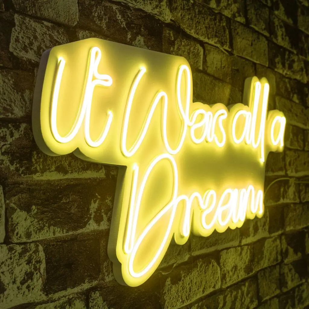 Wallity Dekorativna LED rasveta It was all a Dream, 53.5x18.5x2cm, Žuta