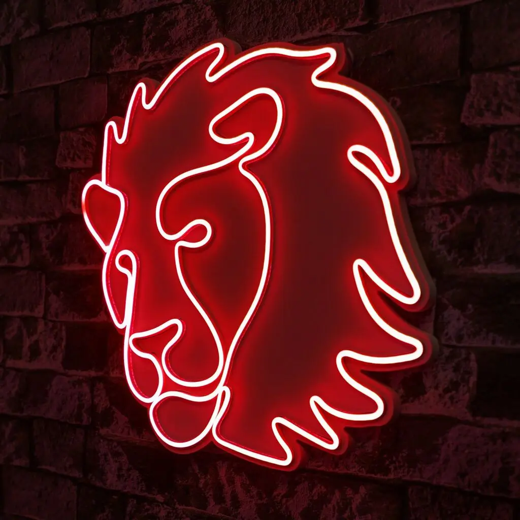 Wallity Dekorativna LED rasveta Lion, 32x35x3cm, Crvena