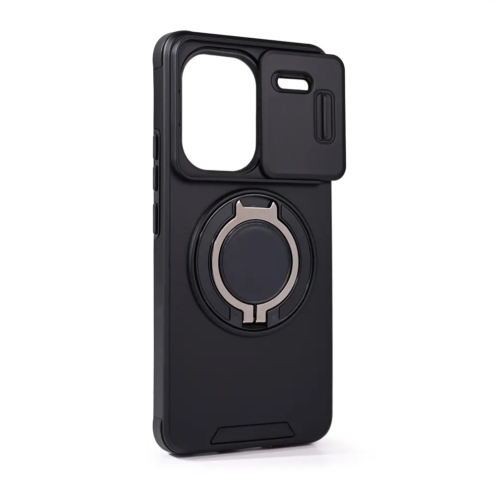 Maska za telefon Xiaomi Redmi Note 13 Pro Plus CAMSHIELD RING STAND, Crna