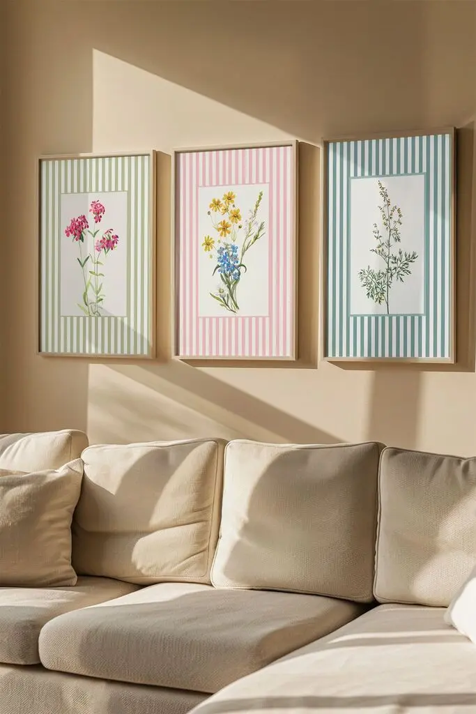 Wallity Uramljena slika Artsmdf3Lu6, 50x70 cm, 3 dela
