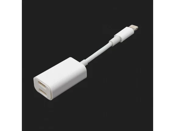 Adapter za slusalice i punjenje IP-8 iPhone lightning beli