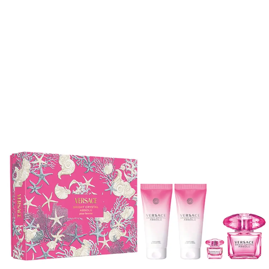 Versace Ženski poklon set Bright Crystal Absolu EDP 90 ml+gel za tuširanje 100 ml+losion za telo 100 ml+mini 5 ml
