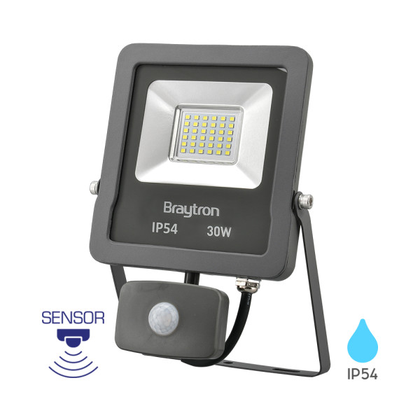 BRY-FLOOD-SL-30W-GRY-6500K-IP65-LED REFLEKTOR SA SENZOROM