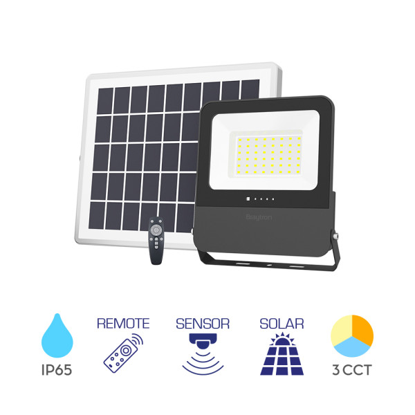 BRY-SOLAR PL-75W-3U1-DALJINSKI-IP65-SOLARNI LED REFLEKTOR