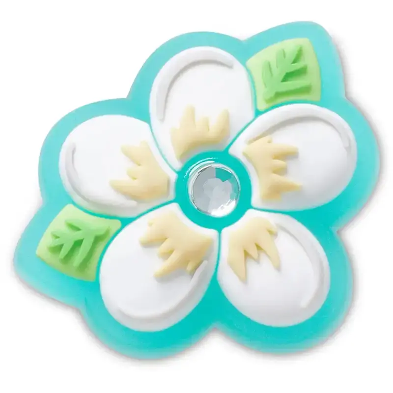 Crocs Ukras Gem Plumeria Floral, Belo-Plavi