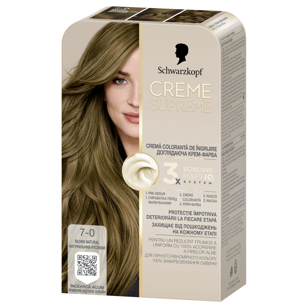 SCHWARZKOPF CREME SUPREME BOJA ZA KOSU 7-0 DARK BLONDE