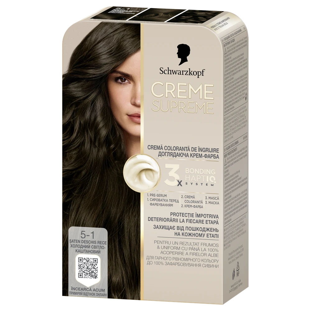 SCHWARZKOPF CREME SUPREME BOJA ZA KOSU 5-1 COOL BROWN
