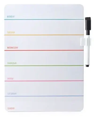 Nedeljni planer Dry Erase Board