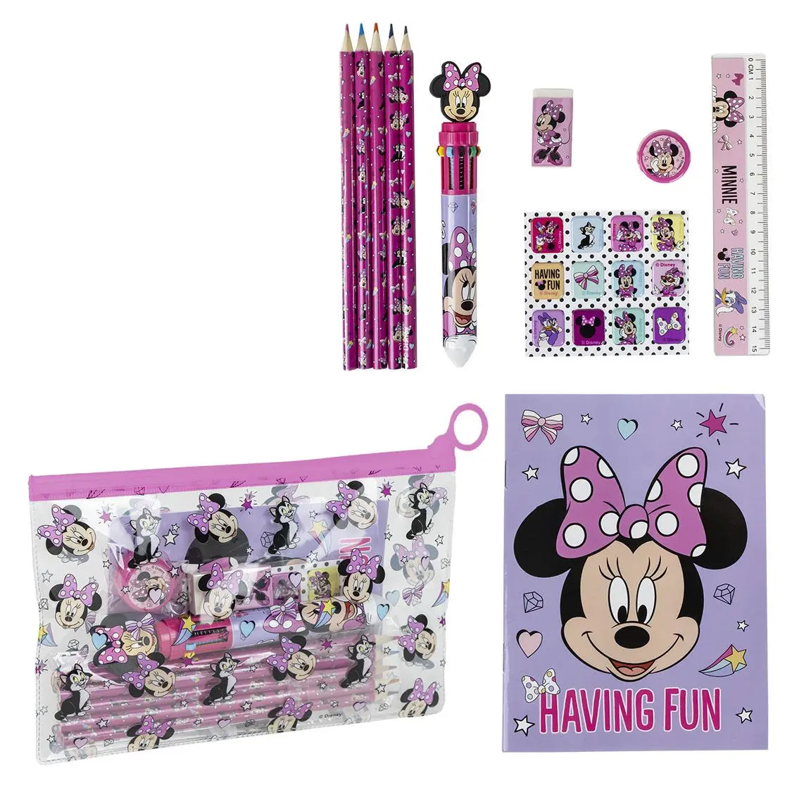 Cerda Set za pisanje, Mini Maus, Roze