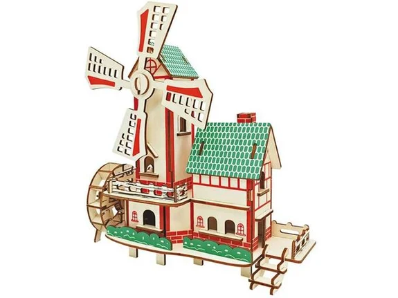Čarolija shop 3D drvena slagalica Srećna vetrenjača