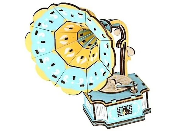 Čarolija shop 3D drvene puzzle Gramofon